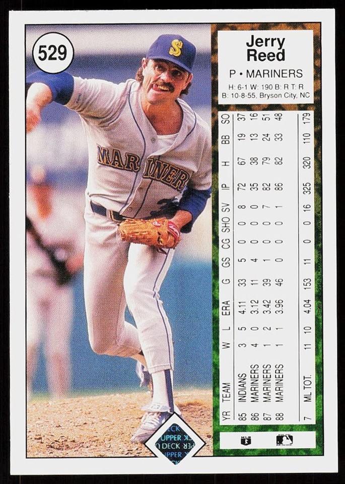 1989 Upper Deck Jerry Reed Seattle Mariners #529 | eBay