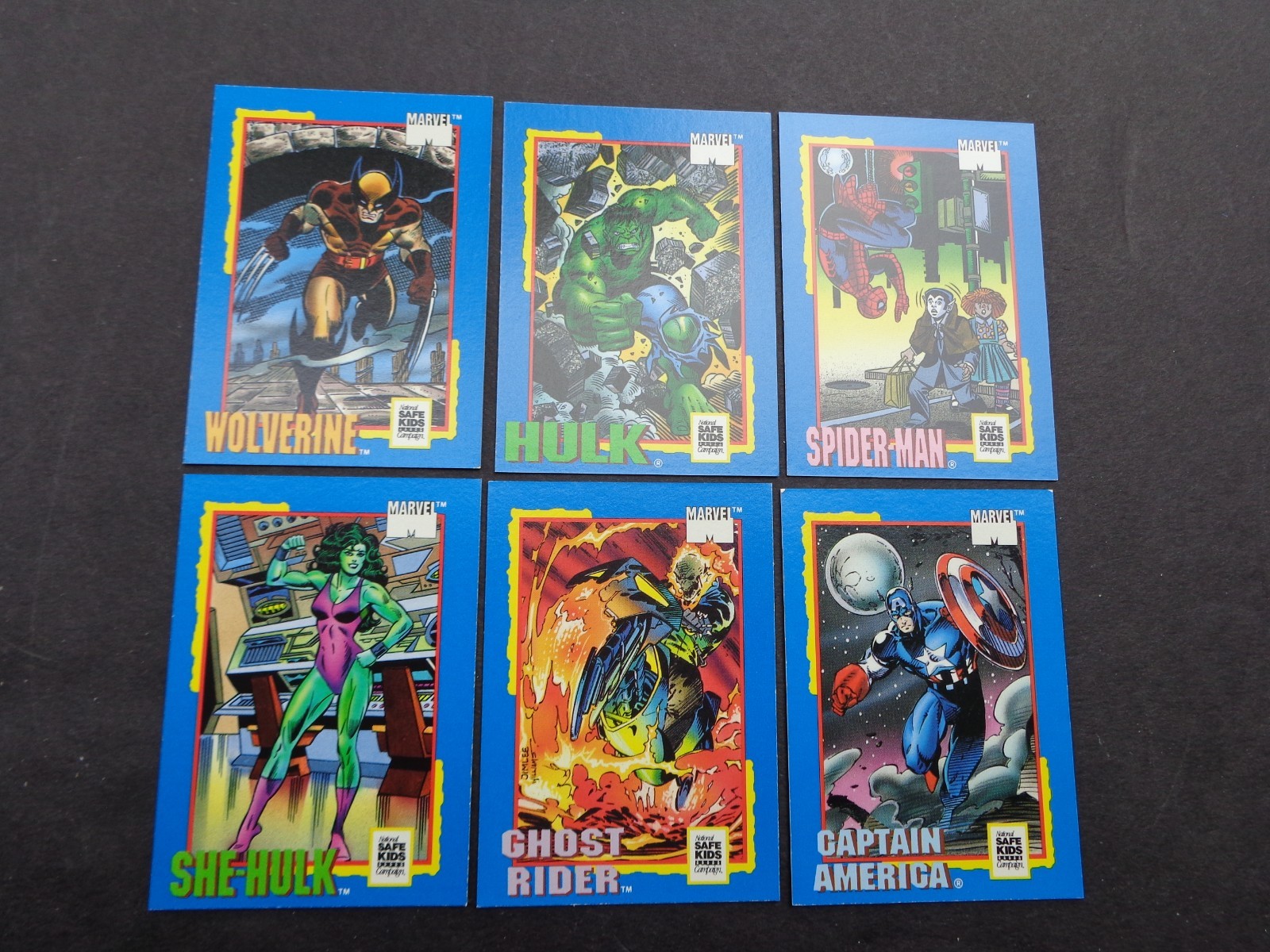 1991 Impel Super-Hero Trading Card Treats "Safe Kids" Campaign Set of 6 ...