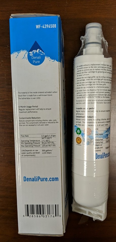 Denali Pure Replacement water filter WF-4396508 Multibrand | eBay