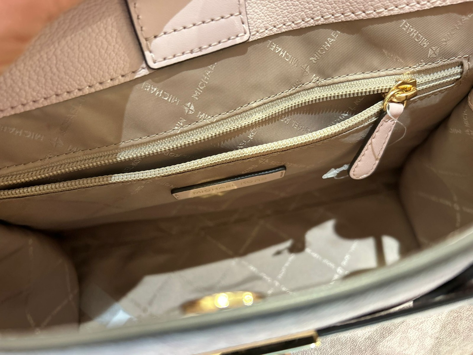 Michael Kors Hamilton Medium MK Logo Women Crossbody Satchel Bag Powder ...