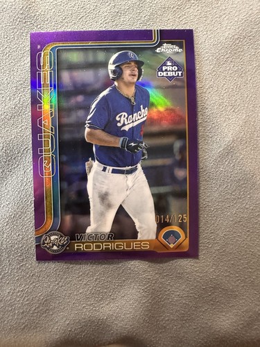 Victor Rodrigues 2025 Topps Pro Debut #PDC-66 Chrome Purple Refractor ...
