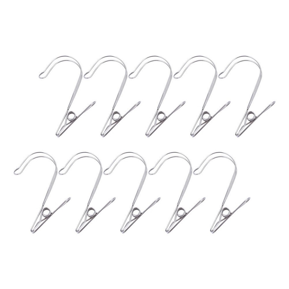 10 Pcs Stainless Steel Laundry Clips Clothes Clips Windproof Sock ...