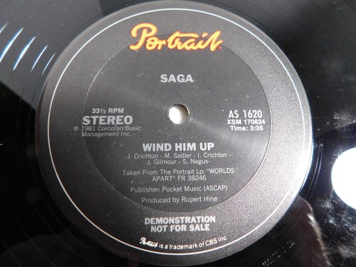 Saga– Wind Him Up 1982 12" Single PROMO Prog Rock | eBay