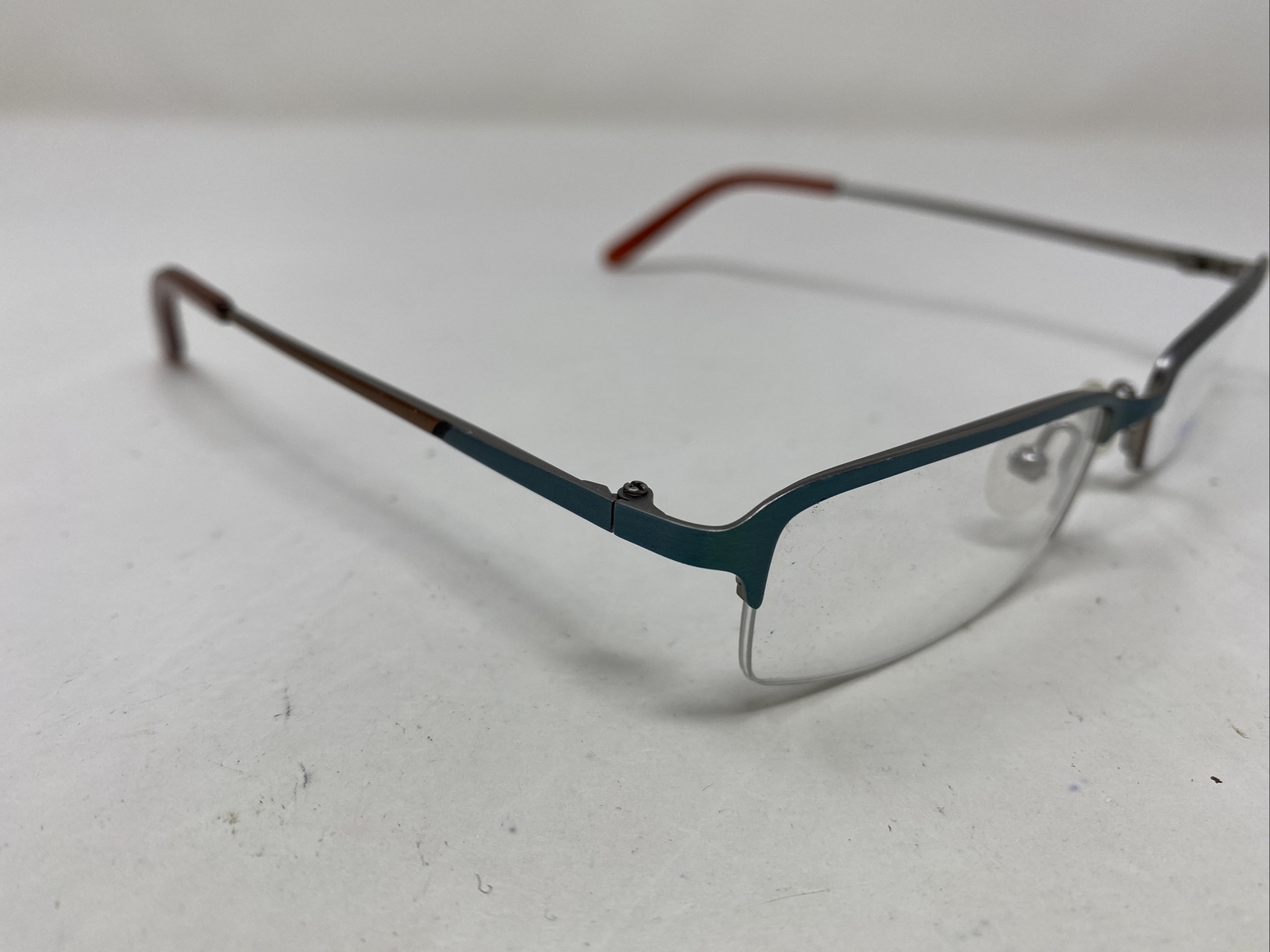 Bertelli Eyeglasses Frame B 661 c.2 49-18-135 Blue/Gunmetal Half Rim ...