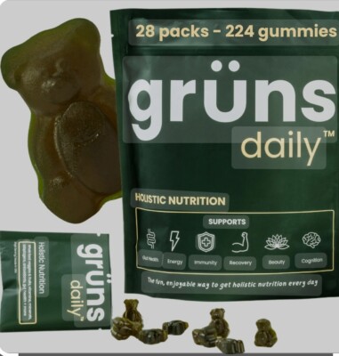 GRUNS Daily Comprehensive Nutrition Gummies 28 Daily Packs | eBay