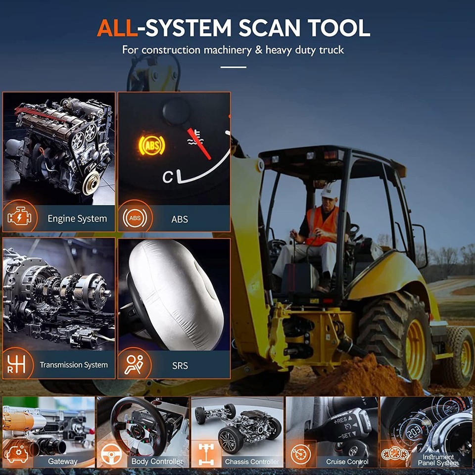 Heavy Equipment Diagnostic Tool Heavy Duty Truck Construction Machinery ...