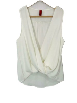 Women's GI BIU draped front Sleeveless Blouse Top sz Medium | eBay