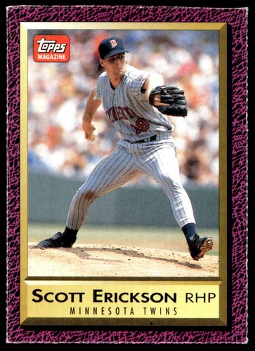 1991 Topps Magazine TM62 Scott Erickson Minnesota Twins Baseball Card | eBay
