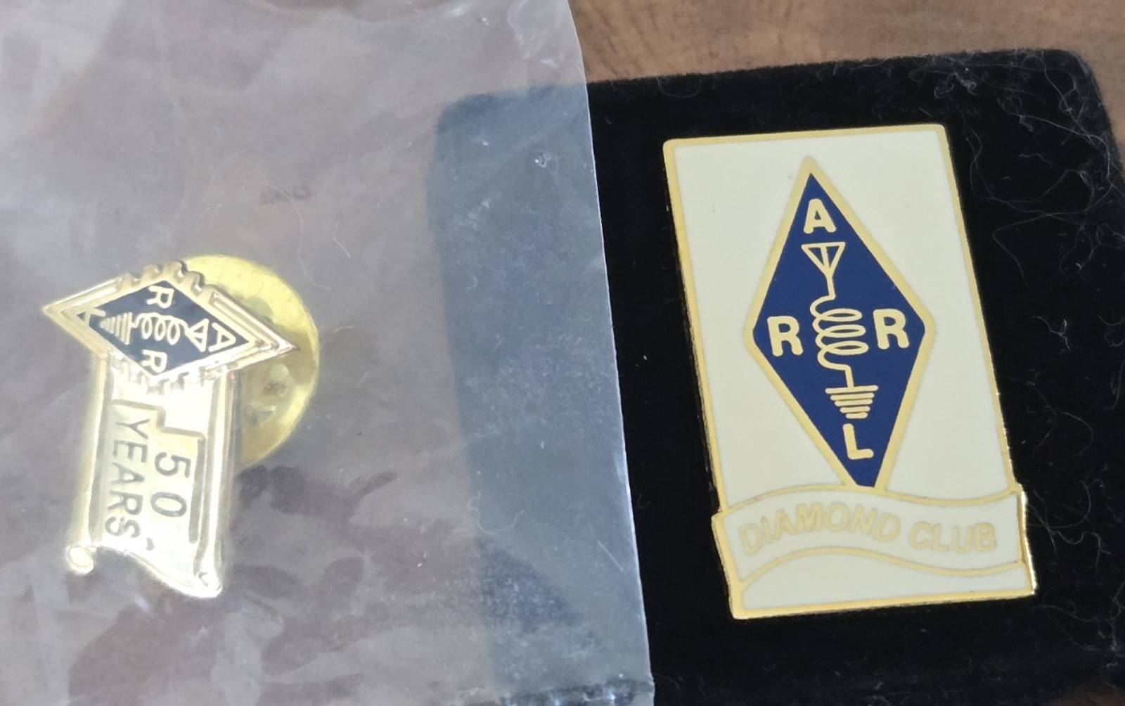 ARRL American Radio Relay League Pin Lot Diamond Club 50 Years Amateur ...