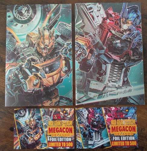 Transformers #1 & #16 FOIL MegaCon Exclusive Set John Giang Ltd 500 W ...