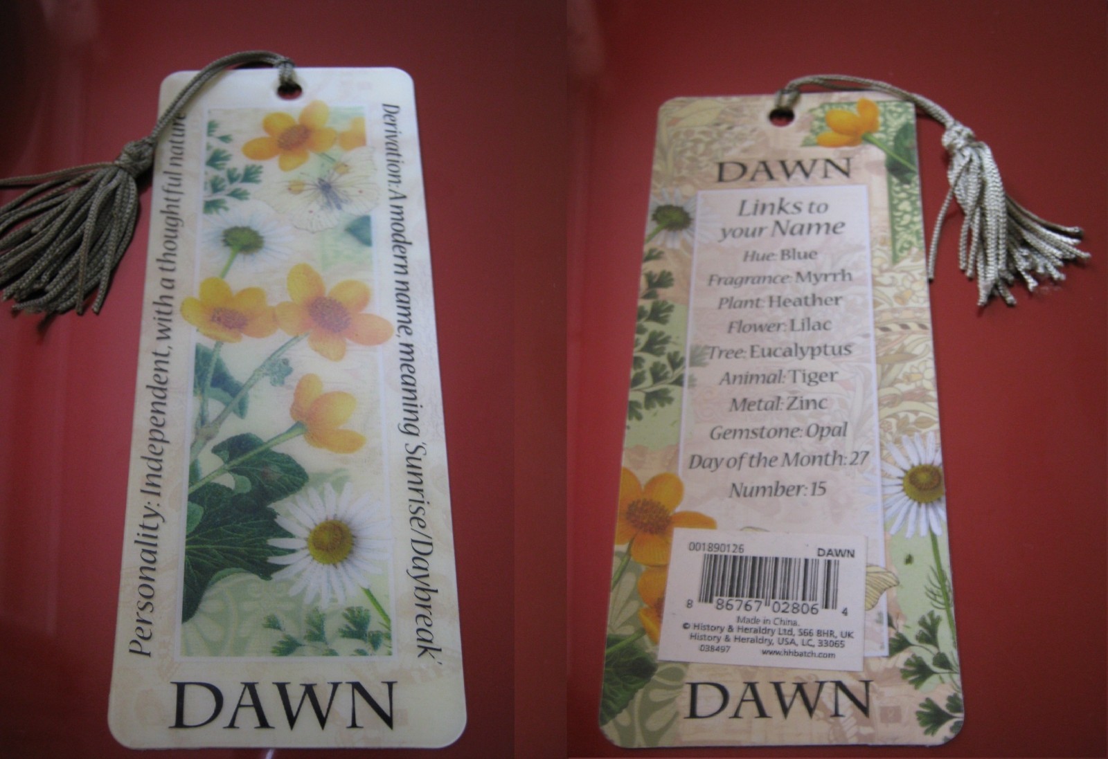 Bookmark with Name - Lovely 3D History & Heraldry Personalised 3D ...