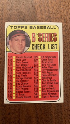 1969 Topps #504 6th Series Checklist NM | eBay