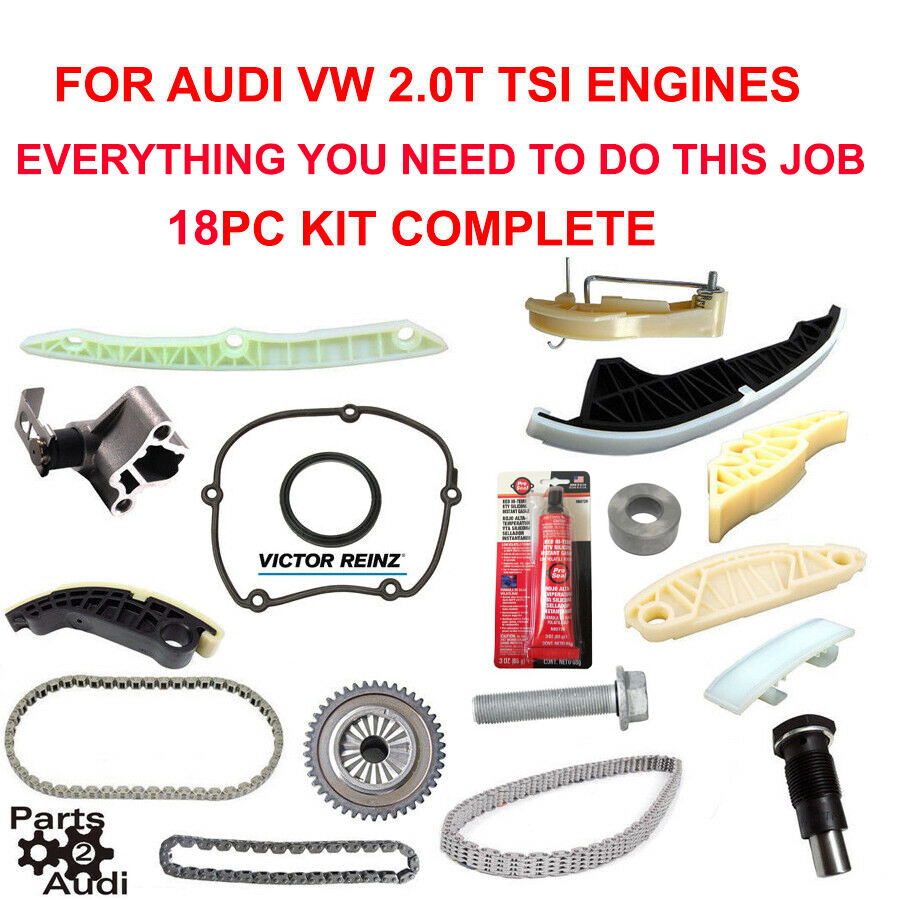 Timing Chain Kit 2.0T Chain Tensioner Kit,Gaskets 18pcs Audi VW TSI ...