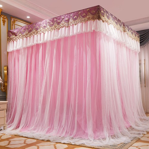 Double Layers Mosquito Net With Bracket Dust Proof Cloth + Netting Bed ...