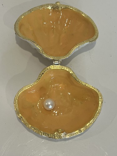 jewlery box, clam shell with Pearl, decorative small oyster shell | eBay