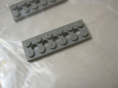 Lego Lot Of 4 Light Gray 2x6 Plates With 5 Holes, 32001 (028-229) | eBay