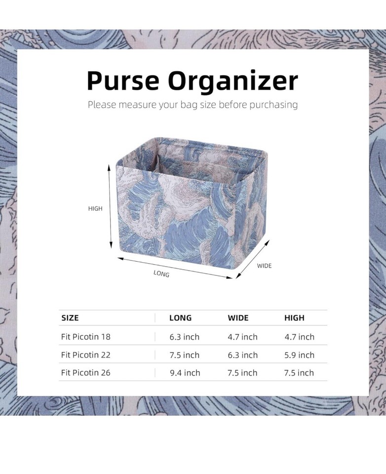 Purse Organizer Insert, Unique Pattern Bag Organizer, Bag in Bag for ...