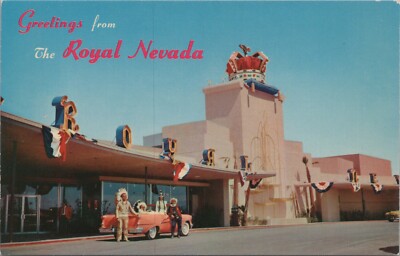 MR ALE Nevada Las Vegas Royal Nevada Hotel auto Indian 1950s Postcard ...