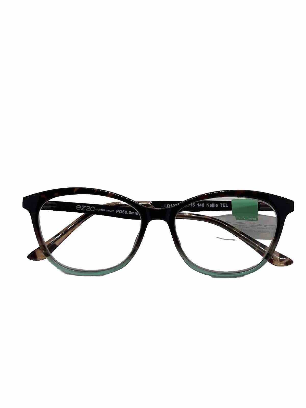 Foster Grant ez2c designer Nellie Reading Glasses blk with Green accent ...