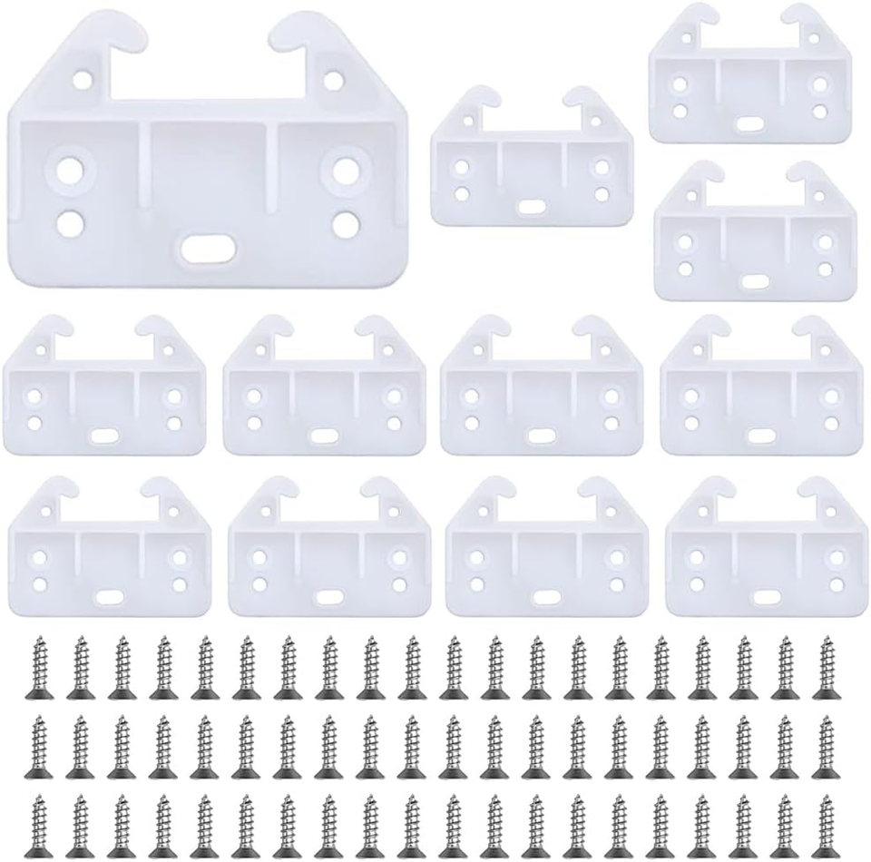 12Pcs Plastic Drawer Guides, Drawer Track Guides Replacement Parts ...