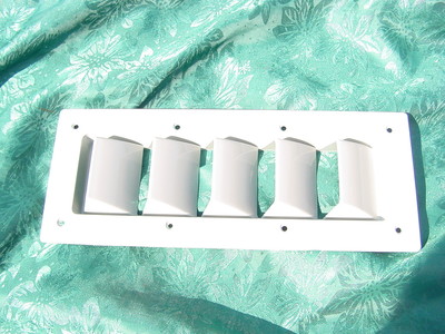SILVERTON BOAT GRAY SIDE HULL VENT LOUVER 14" BOAT NEW 14-1/8" X 5-5/8 ...
