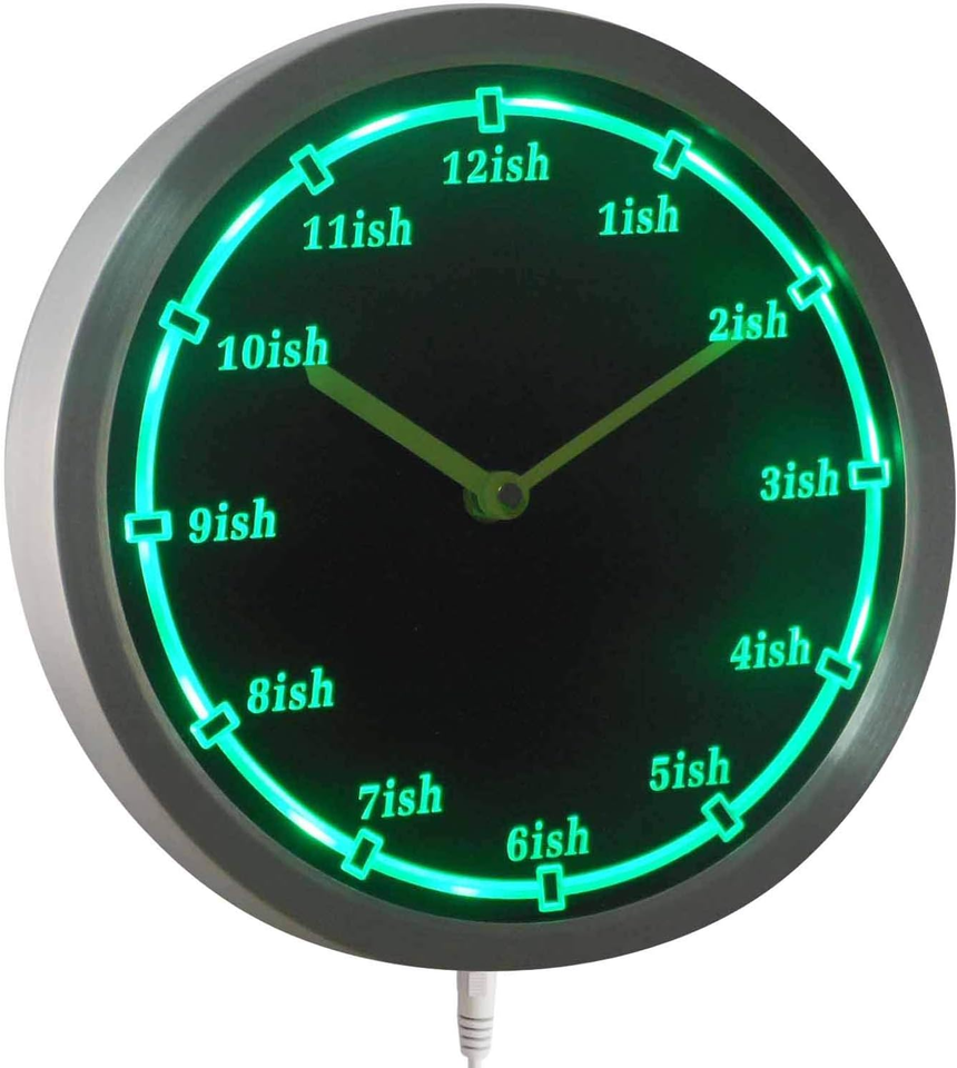 Nc0922-B ISH Late Tardy Time around Kind Almost Neon Sign LED Wall ...