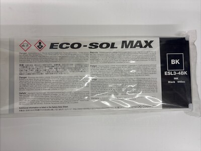 Roland ESL3-4BK Eco Sol Max Black ink 440cc MHD 06/2021 Factory SEALED ...