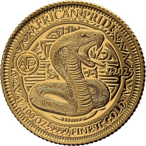 2025 Senegal African Cobra .9999 Gold Proof Coin Snake Africa Fauna ...