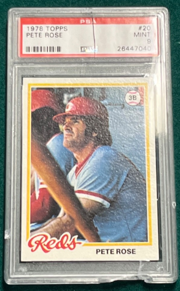 1978 Topps Baseball #20 Pete Rose, PSA 9 MINT, Cracked Case | eBay