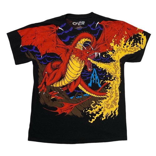 Liquid Blue Red Dragon v Knight AOP All Over Print Repro Black T-Shirt ...