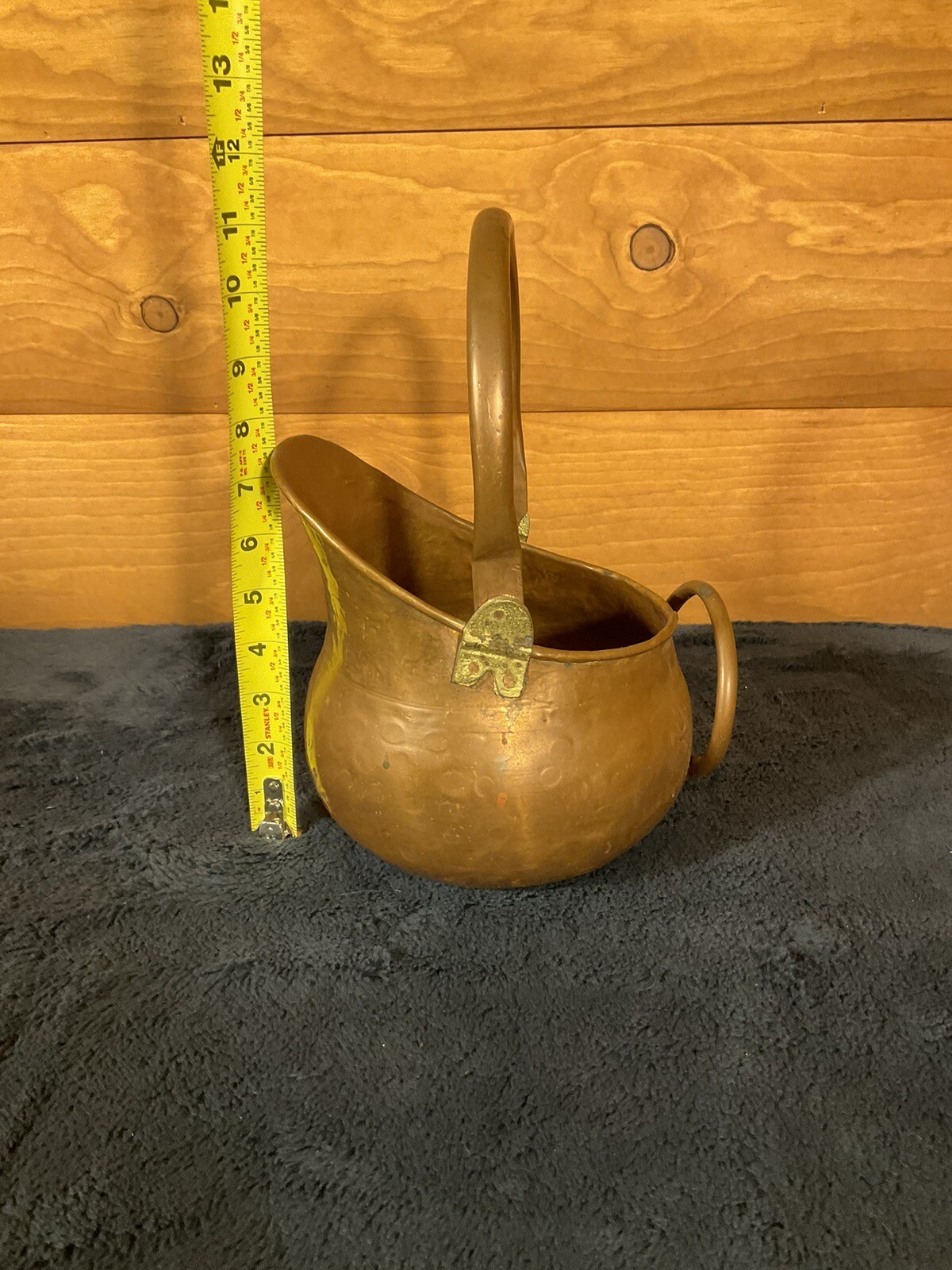 Handmade Cooper and Brass Jug Vessel, Fireside Coal Shuttle Bucket | eBay