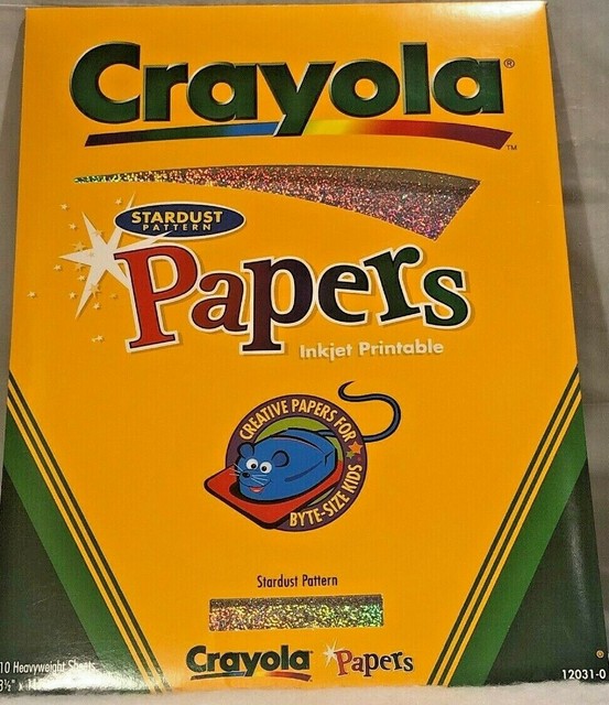 Crayola Stardust Pattern Inkjet Printable Paper 2 Packets 10 Sheets ...