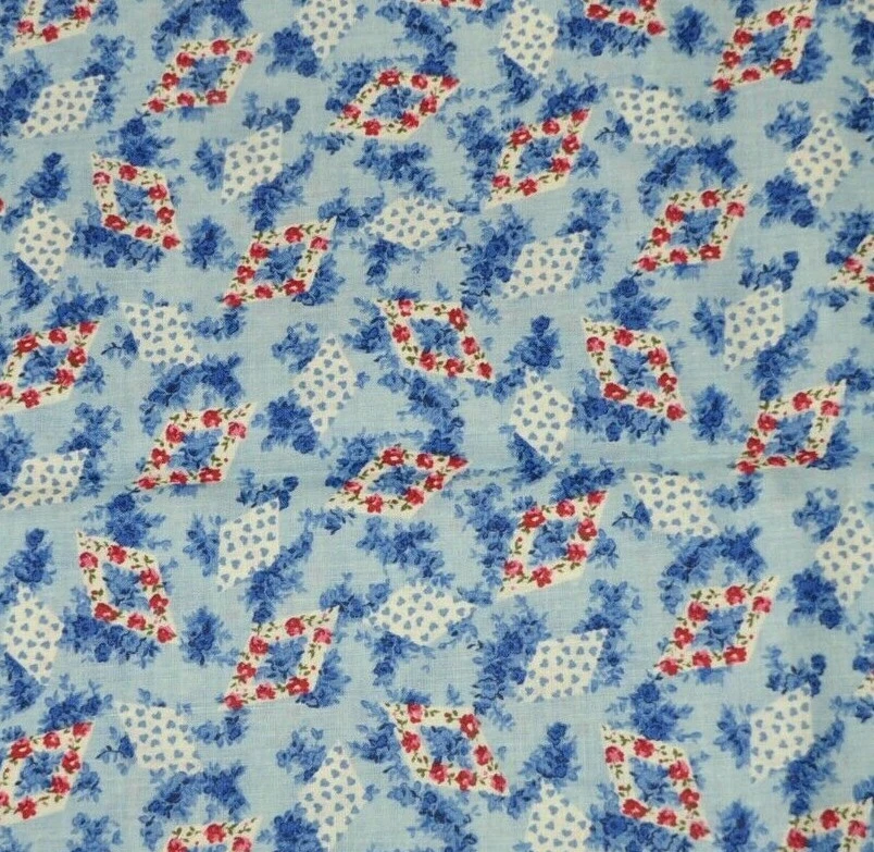 Blue Calico Fabric