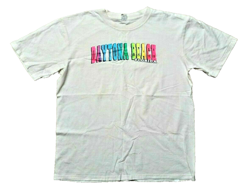 VINTAGE NEON DAYTONA BEACH SPRING BREAK T-SHIRT MENS X LARGE XL | eBay
