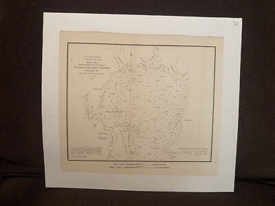 1851 US Coast Survey ,AD Bache Small Rare Map of Chesapeake Bay,United ...
