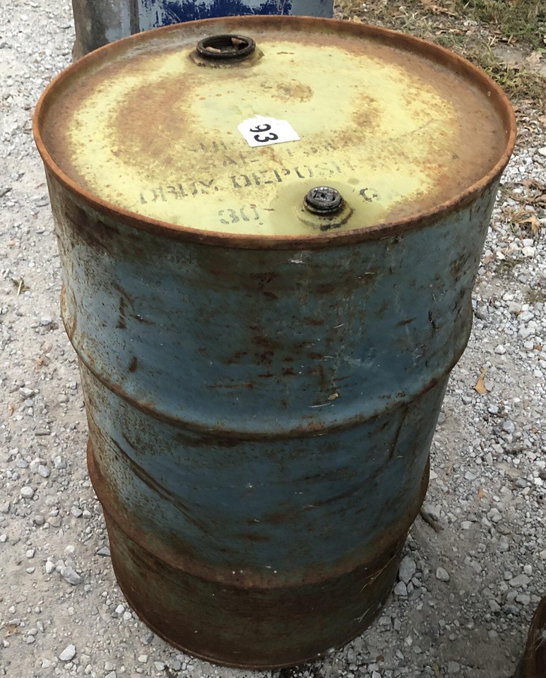 30 Gallon Steel Drum Barrel Closed Top LOCAL PICKUP ONLY oil burning ...