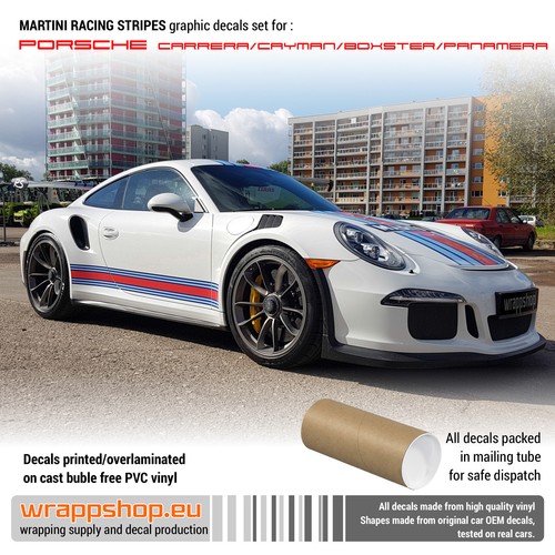 Car & Truck Parts Martini Racing stripes for Porsche Carrera Cayman ...
