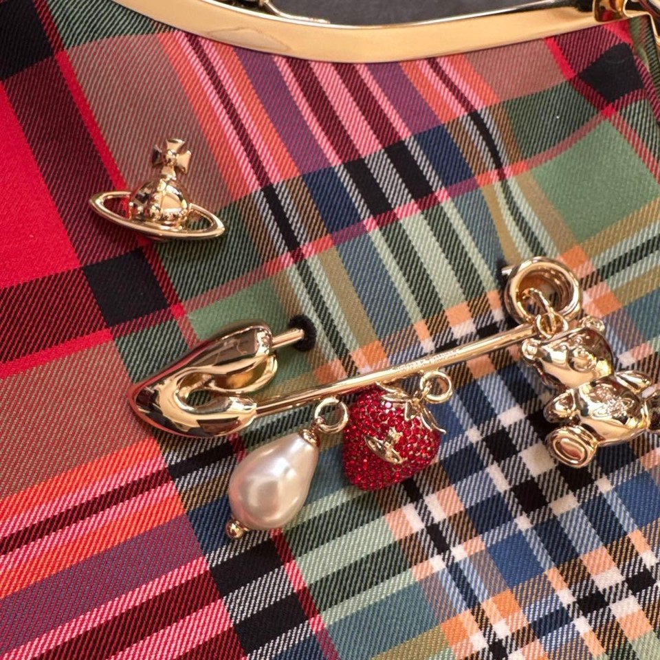 Vivienne Westwood x NANA Belle Heart Frame Purse Tartan Italy 25th ...