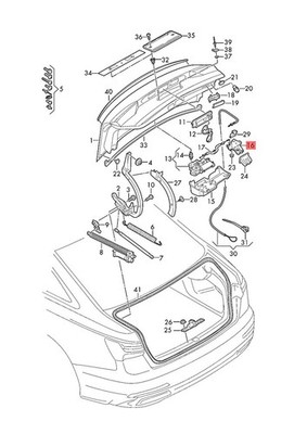 Genuine AUDI A6 Avant S6 quattro A6L 488 4A2 4A5 4AH Lid Lock 4K0827503 ...