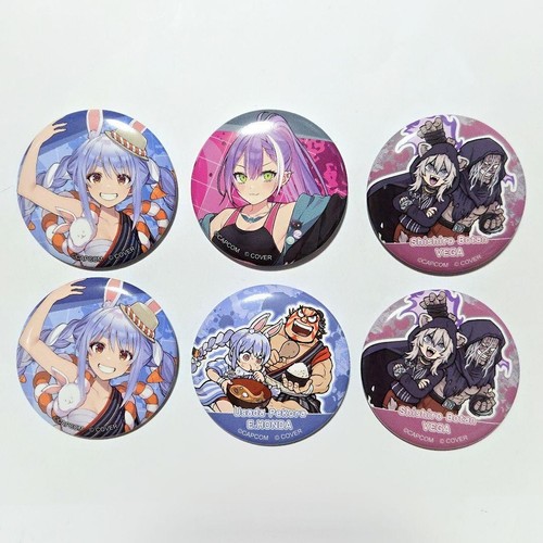 Street Fighter 6 x Hololive Can Badge Set CAPCOM Limited Opened 6 ...
