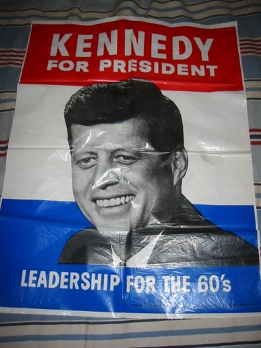 RARE Original 1960 John F. Kennedy campaign Poster 18 x 24 DNC BANNER ...