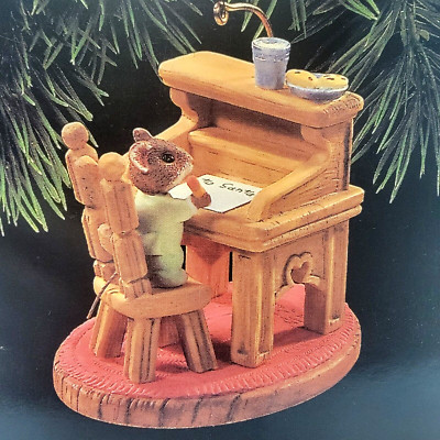 Hallmark Ornament Wish List Tender Touches Mouse Mice 1995 Handcrafted ...