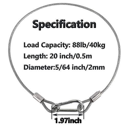 5 Pack Stage Light Safety Cable Stainless Steel Security Wire for ...