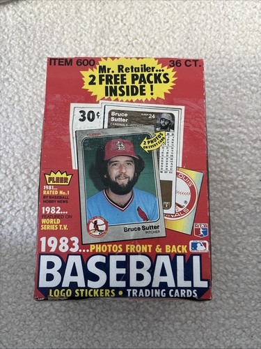 1983 Fleer Baseball Unopened Wax Box BBCE Wrapped | eBay
