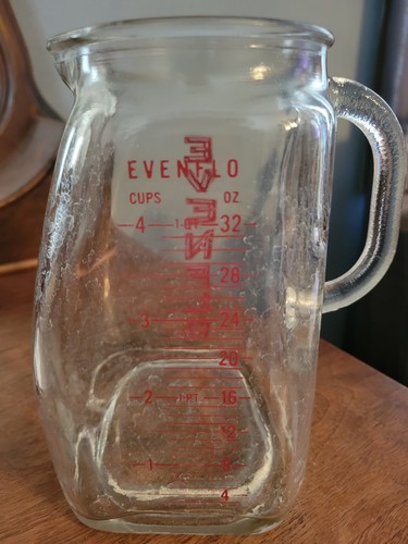 Vintage Evenflo Glass Baby Formula Milk Jug Measuring Pitcher 4 Cup USA ...