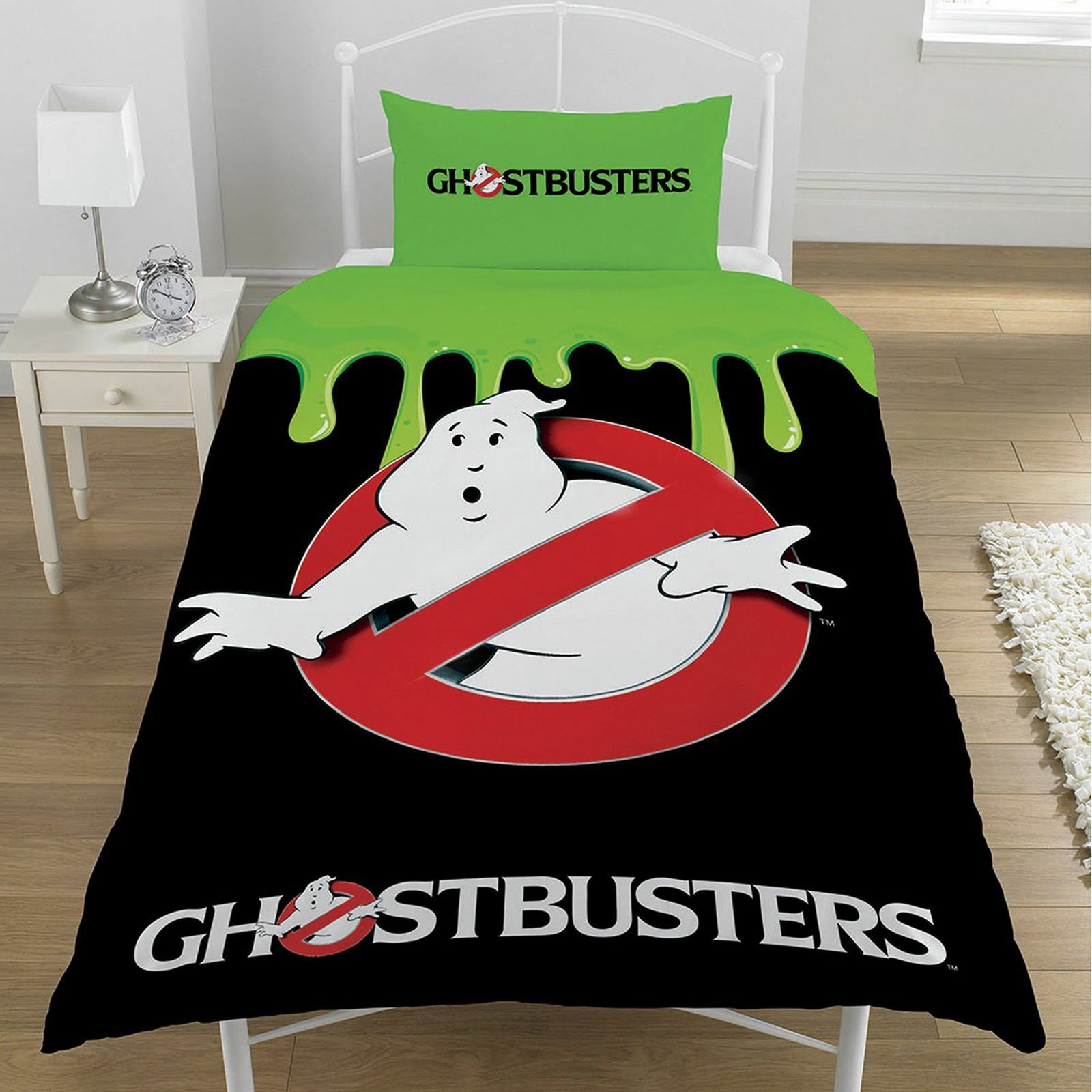 GHOSTBUSTERS SINGLE DUVET COVER AND PILLOWCASE SET KIDS BEDDING ...