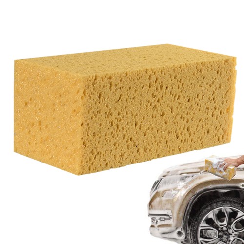 2x Car Wash Sponge Extra Large Cleaning Honeycomb Coral Car Yellow ...
