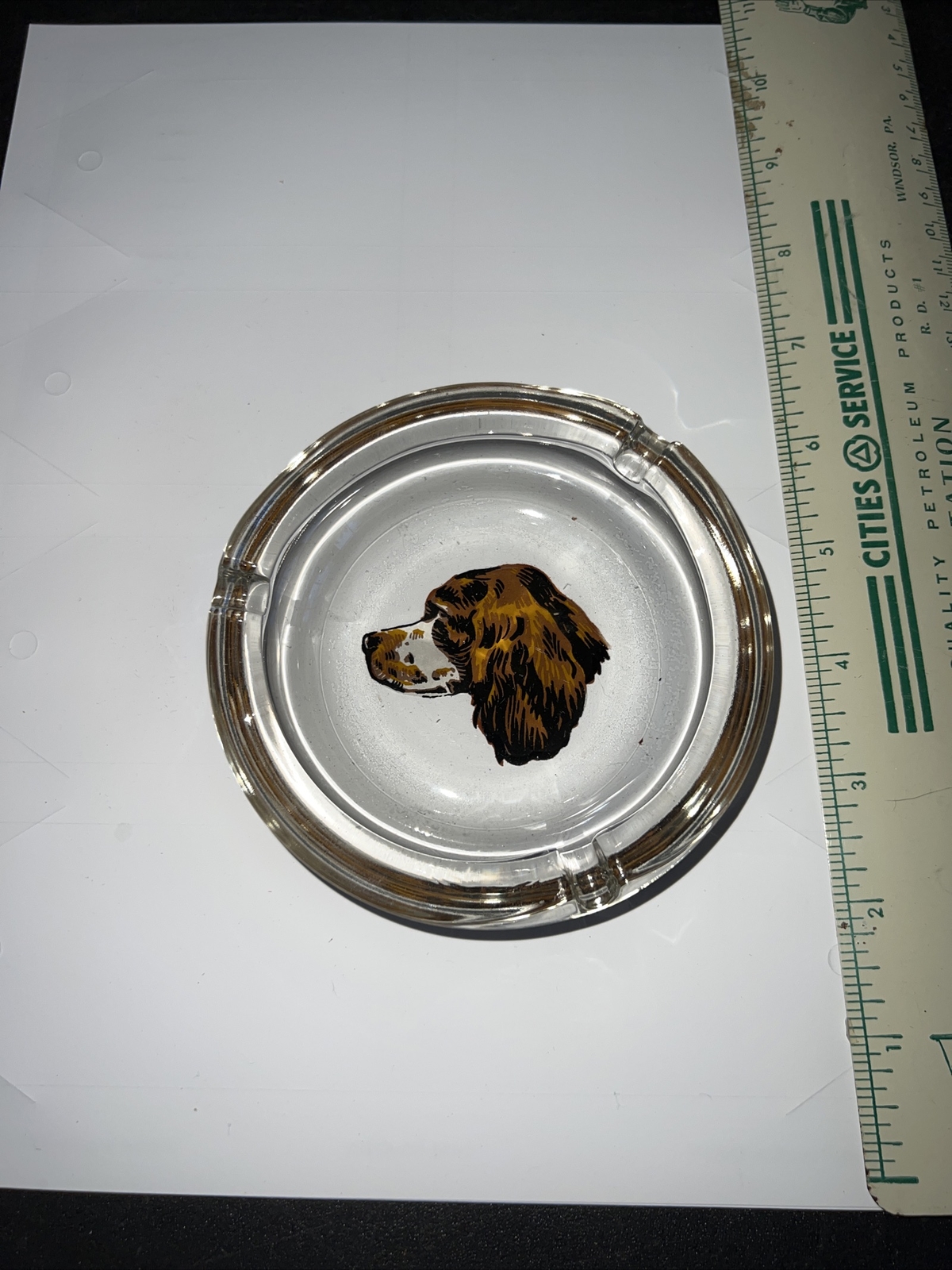 Vintage Glass Ashtray Irish Setter Dog? | eBay