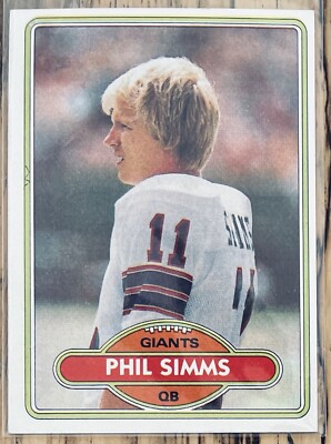 1980 Topps #225 Phil Simms Rookie Card RC | New York Giants | HOF | eBay