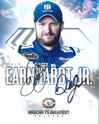 2023 Dale Earnhardt Jr Nascar 75 Greatest Drivers Signed 8x10 Photo W ...